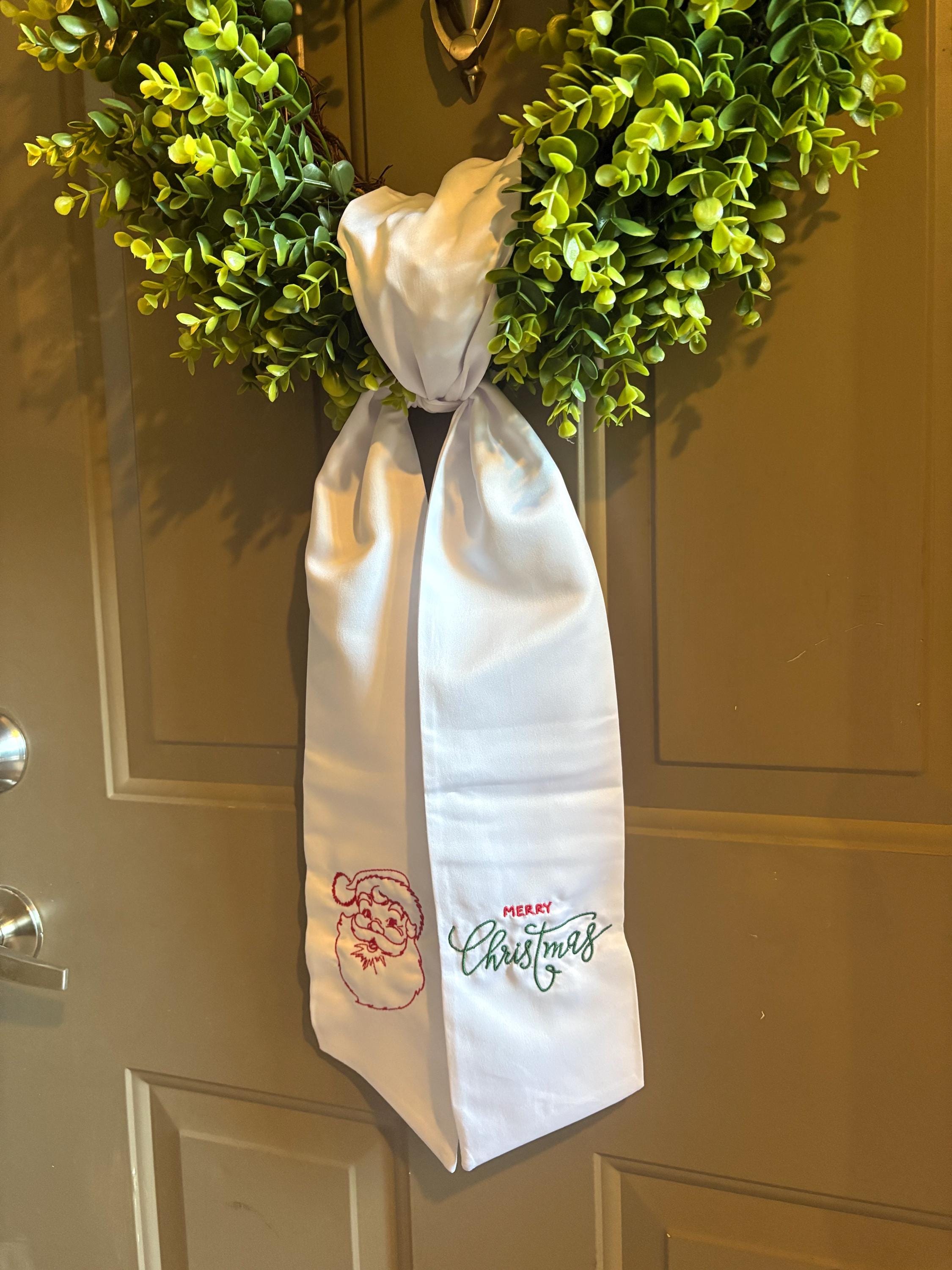 Christmas Wreath Sash, Holiday Sash, Wreath Sash, Holiday Decorations ...